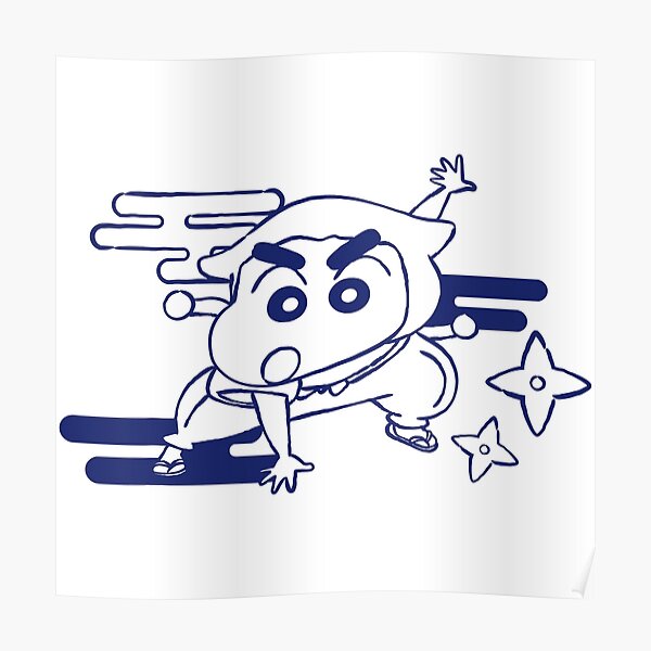 "Crayon Shin-chan Mononoke Ninja Chen Fuden Shin-chan Poses" Poster by ...