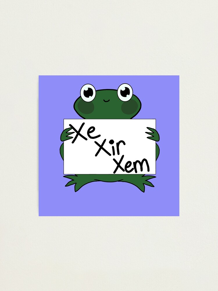 Lámina fotográfica «Xe/Xir/Xem pronombres de rana lgbt trans ...