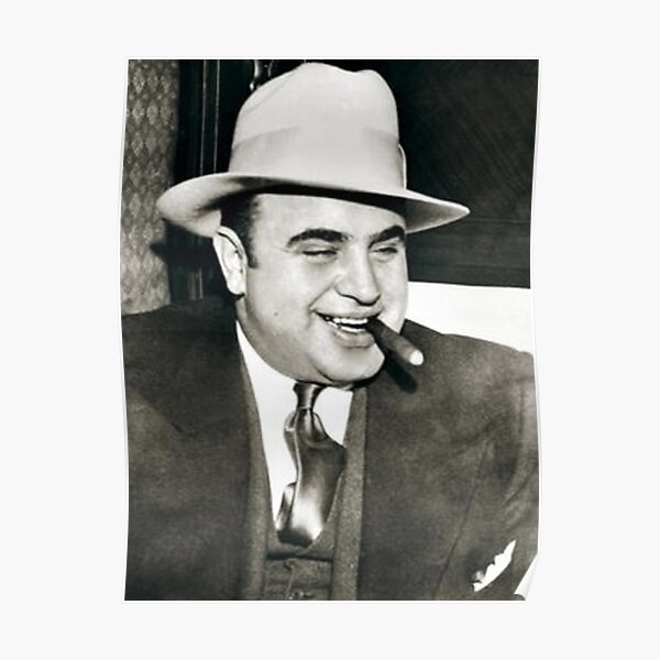 "Al capone smoking cigar" Poster for Sale by Dripkomplex | Redbubble
