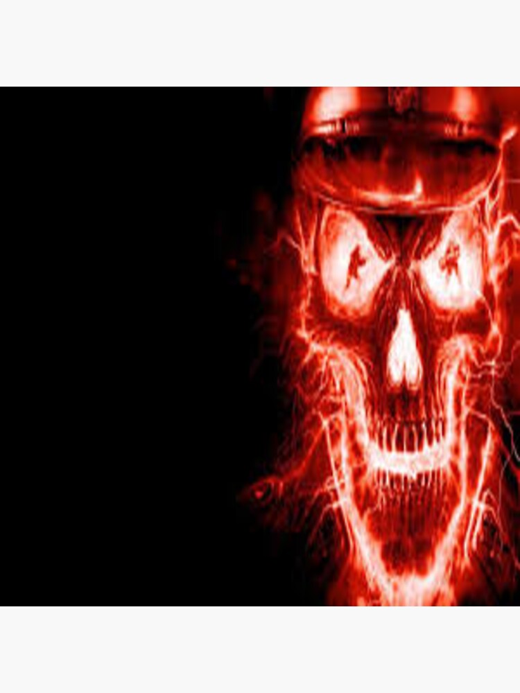 "Bright Red Skull" Sticker by watwau | Redbubble