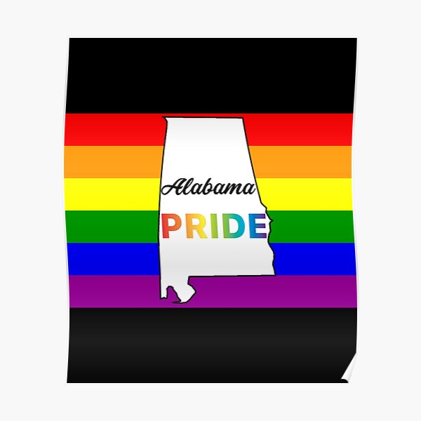 Póster «Camisa del orgullo gay de Alabama - Camisa de la bandera del ...