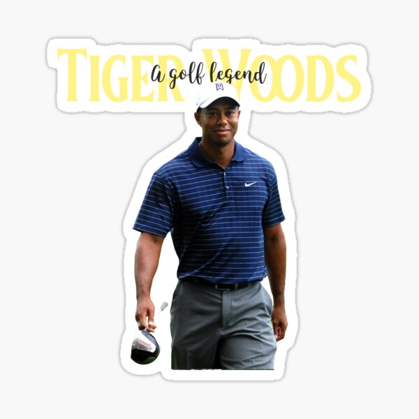 "A golf legend, Tiger Woods." Sticker by azizashop | Redbubble