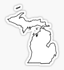 Michigan Outline Stickers | Redbubble