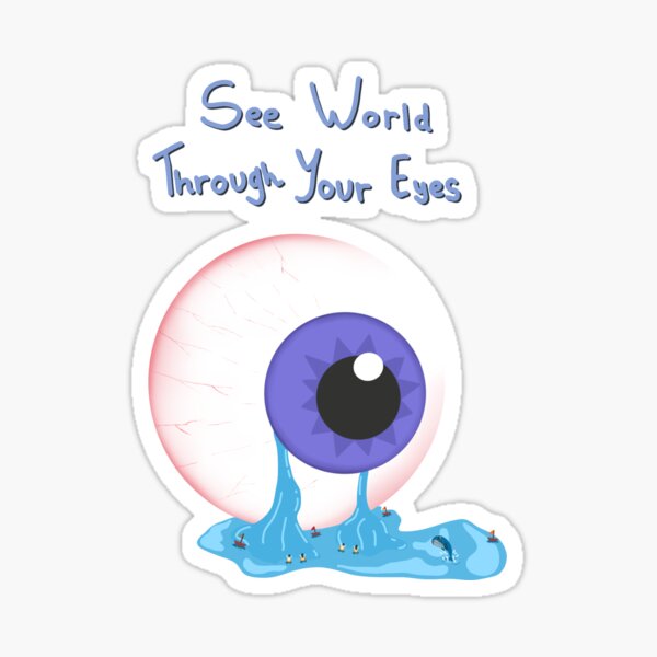 "World Eye Graphics " Sticker by Nightshore | Redbubble