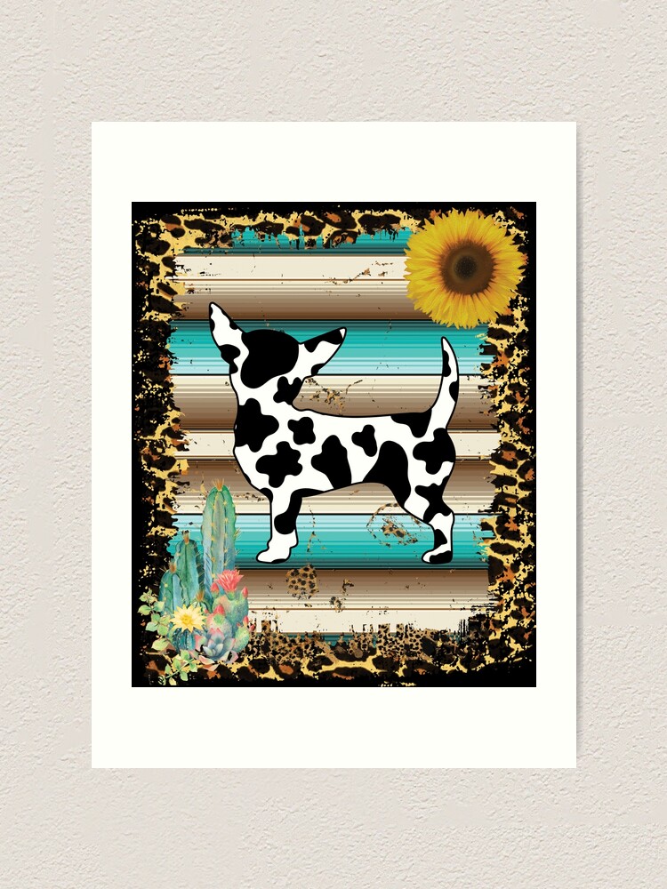"Serape Chihuahua - Southwestern Style Dog Design Features a sunflower ...