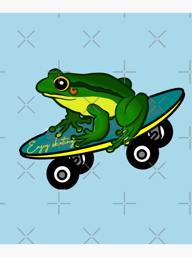 "Skateboard Frog" Poster for Sale by Crinoidz | Redbubble