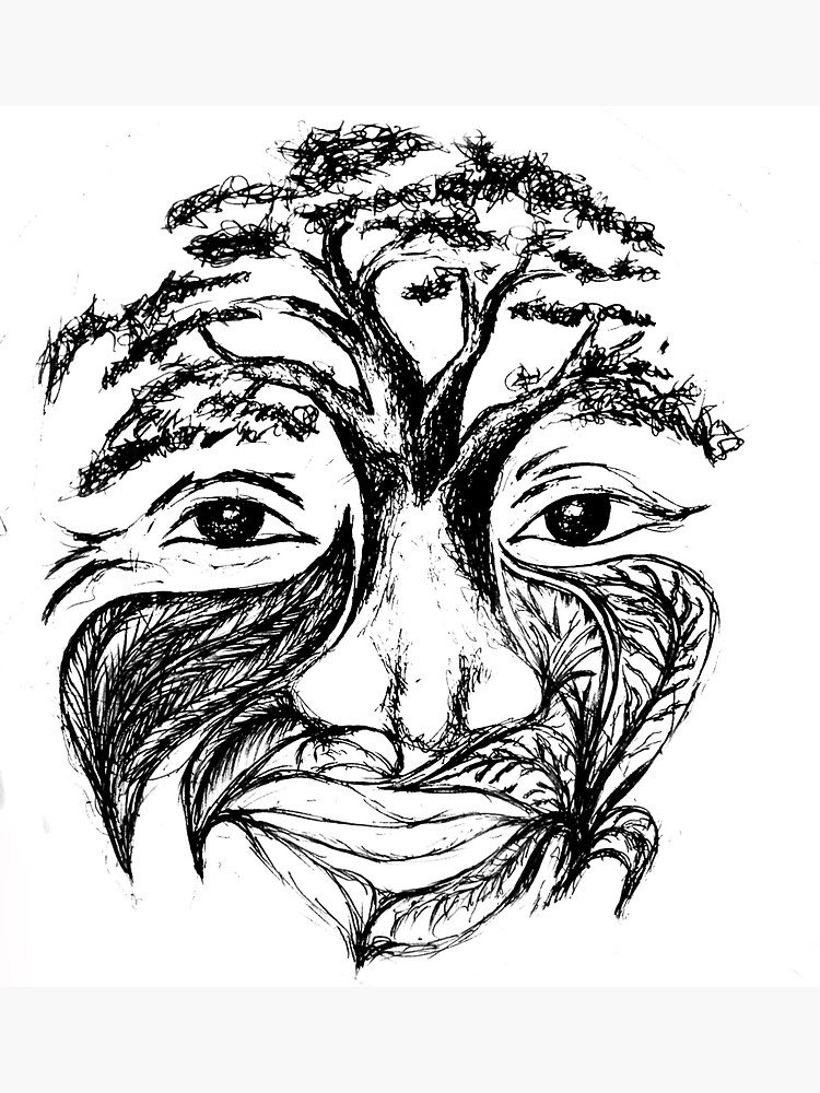 "Tree face. faceplant" Sticker by Artpatriot | Redbubble