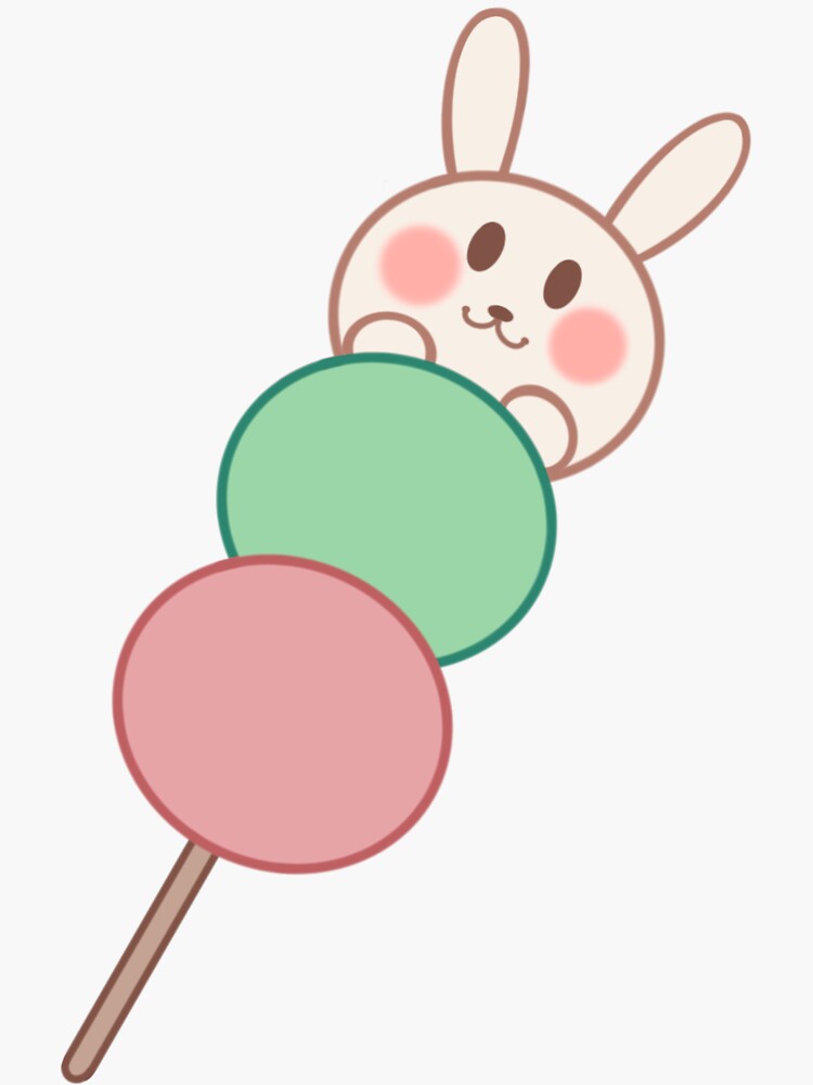 "Cute Rabbit Dango " Sticker by soniaovo | Redbubble
