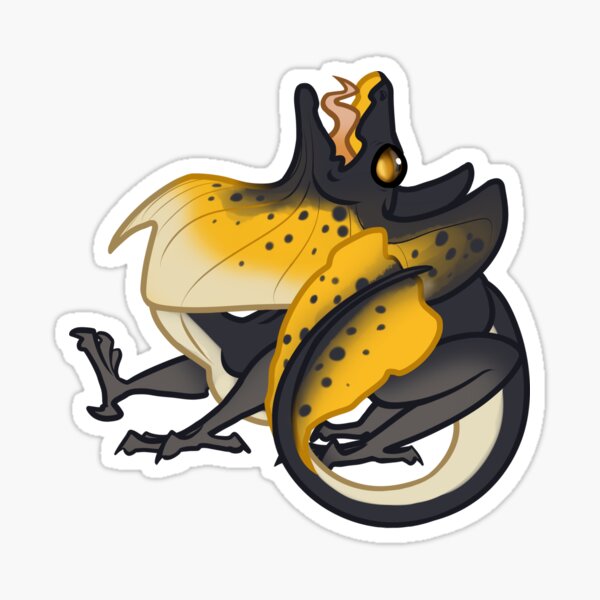 "Frilled Lizard Dragon" Sticker for Sale by Sylph264 | Redbubble