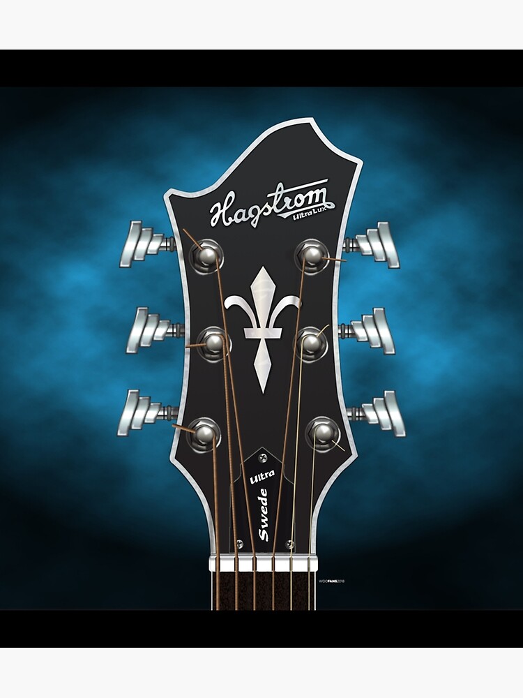 "Guitar Headstock Art Hagstrom Ultra Swede Sticker" Poster for Sale by ...