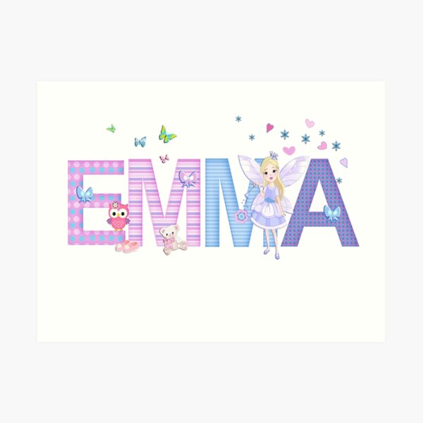 "EMMA / illustrated name" Art Print by FSImages | Redbubble