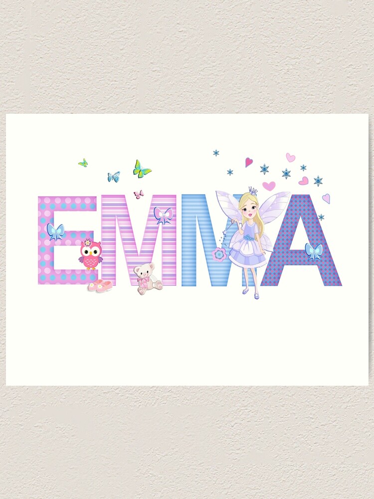 "EMMA / illustrated name" Art Print by FSImages | Redbubble