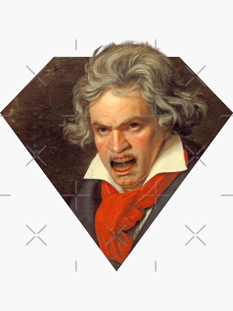 "angry Beethoven" Sticker by Musicianst0re | Redbubble