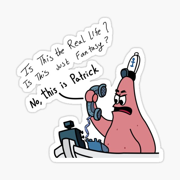 Pegatina «Bob Esponja No, esto es patrick meme» de SaNOokami | Redbubble