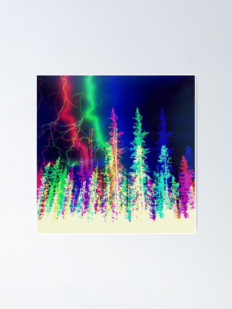 "RAINBOW LIGHTNING" Poster for Sale by mistivelvet | Redbubble
