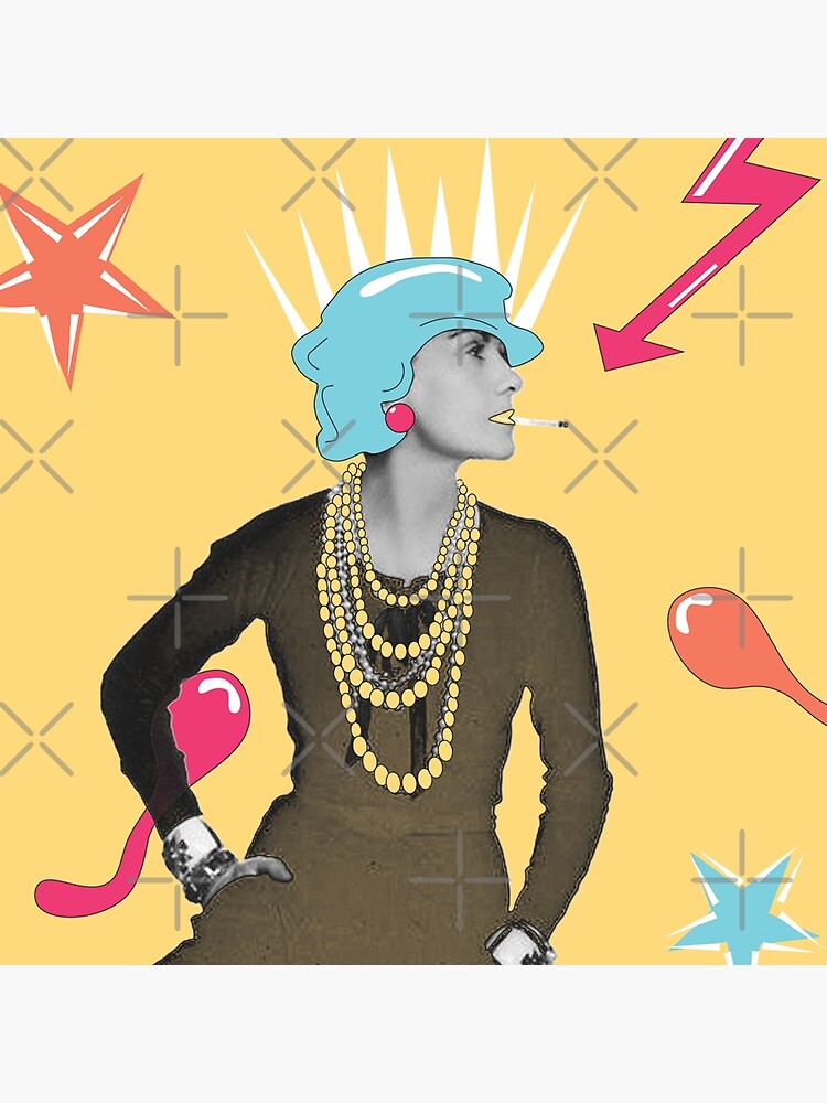 "Coco Chanel Pop art portrait" Poster for Sale by SlaviSotirova | Redbubble