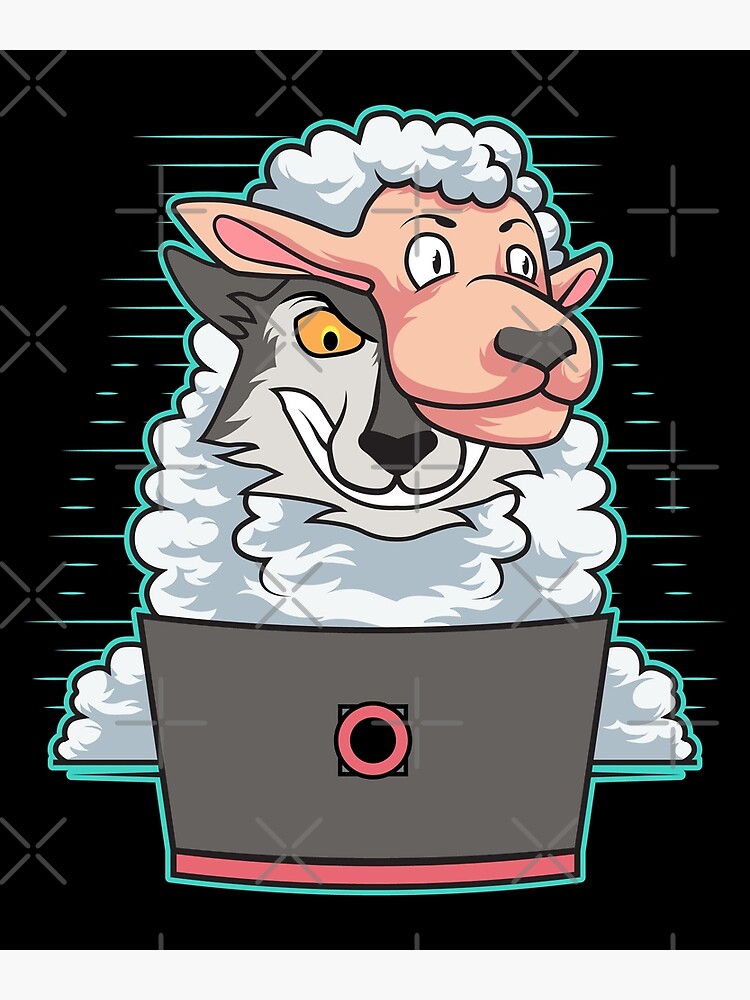 "Hacker Wolf In Sheep's Clothing Cybersecurity" Poster by FY83 | Redbubble