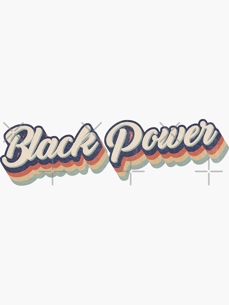 " Retro Vintage Black Power" Sticker by James-Apinardo | Redbubble