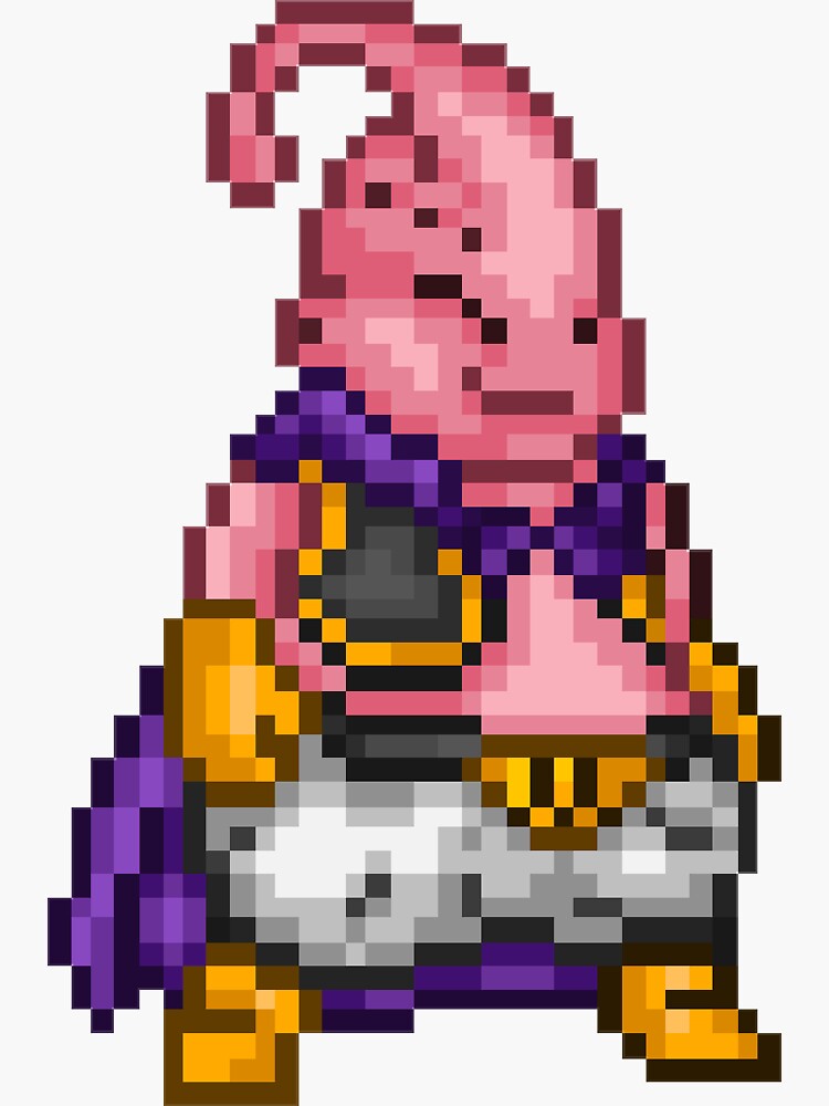 "Fat Buu Pixel Edition" Sticker by adventfan | Redbubble