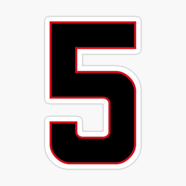 "Number 5 numeric design" Sticker for Sale by sweetnumbers | Redbubble