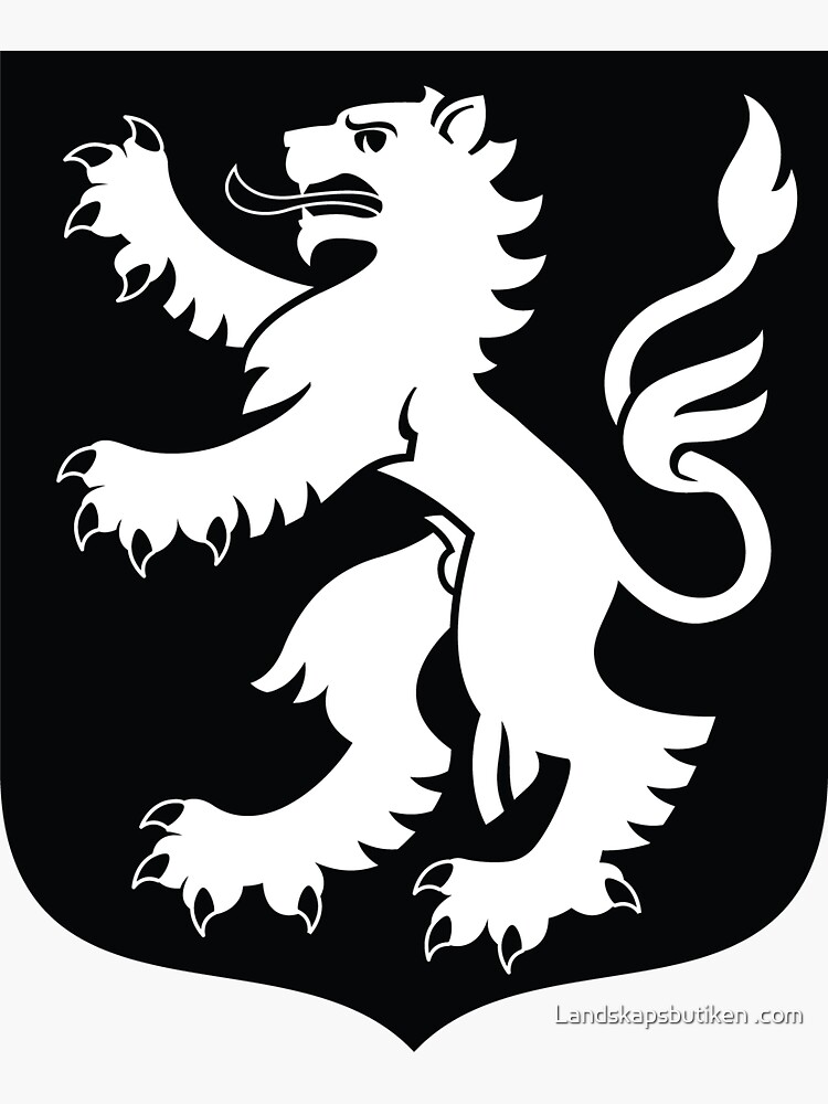 "Halland coat of arms / Halland landskapsvapen" Sticker by MotherSvea ...