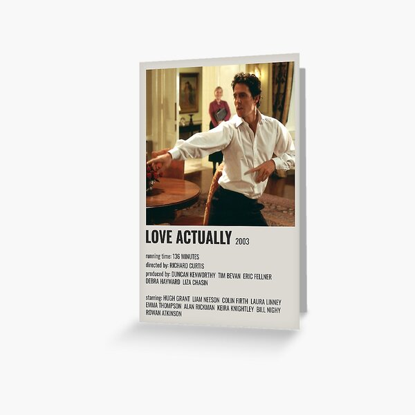 "Love Actually (2003) - Movie" Greeting Card for Sale by fillingwalls ...