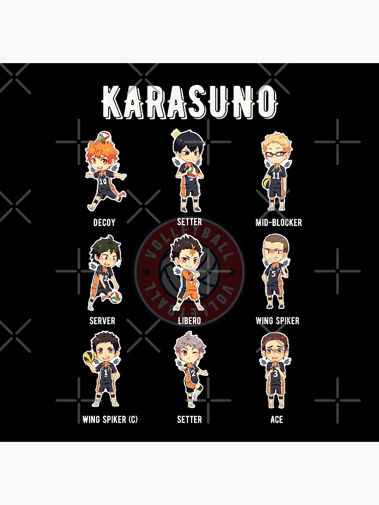 "Team Karasuno Chibi Players" Poster for Sale by AnimeMart07 | Redbubble