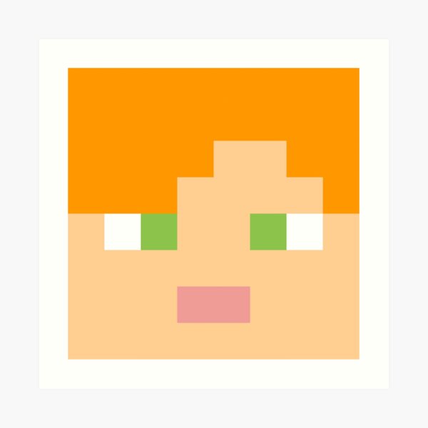 "Minecraft Alex Face" Art Print for Sale by ddkart | Redbubble