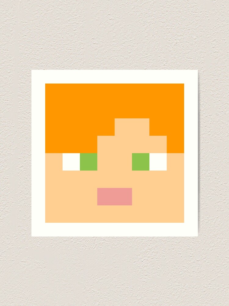 "Minecraft Alex Face" Art Print for Sale by ddkart | Redbubble