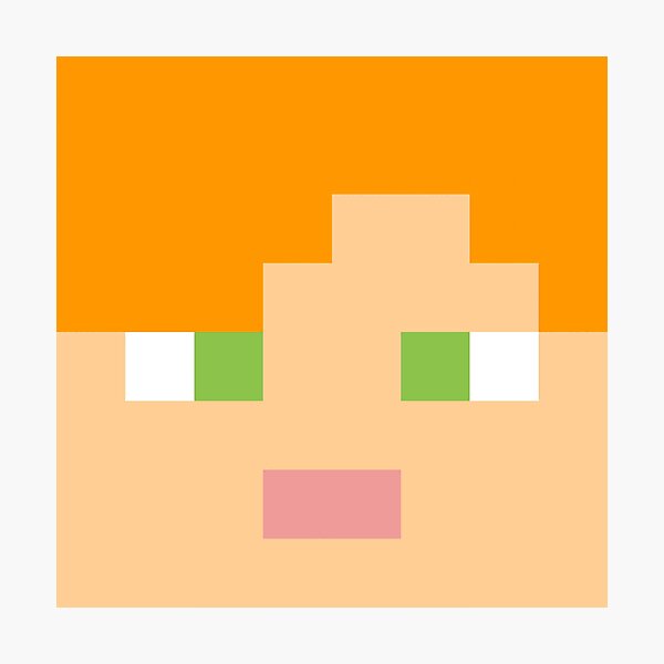 "Minecraft Alex Face" Photographic Print for Sale by ddkart | Redbubble