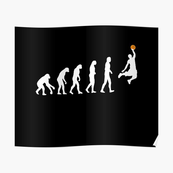 "Basketball Evolution" Poster for Sale by SixPackArt | Redbubble