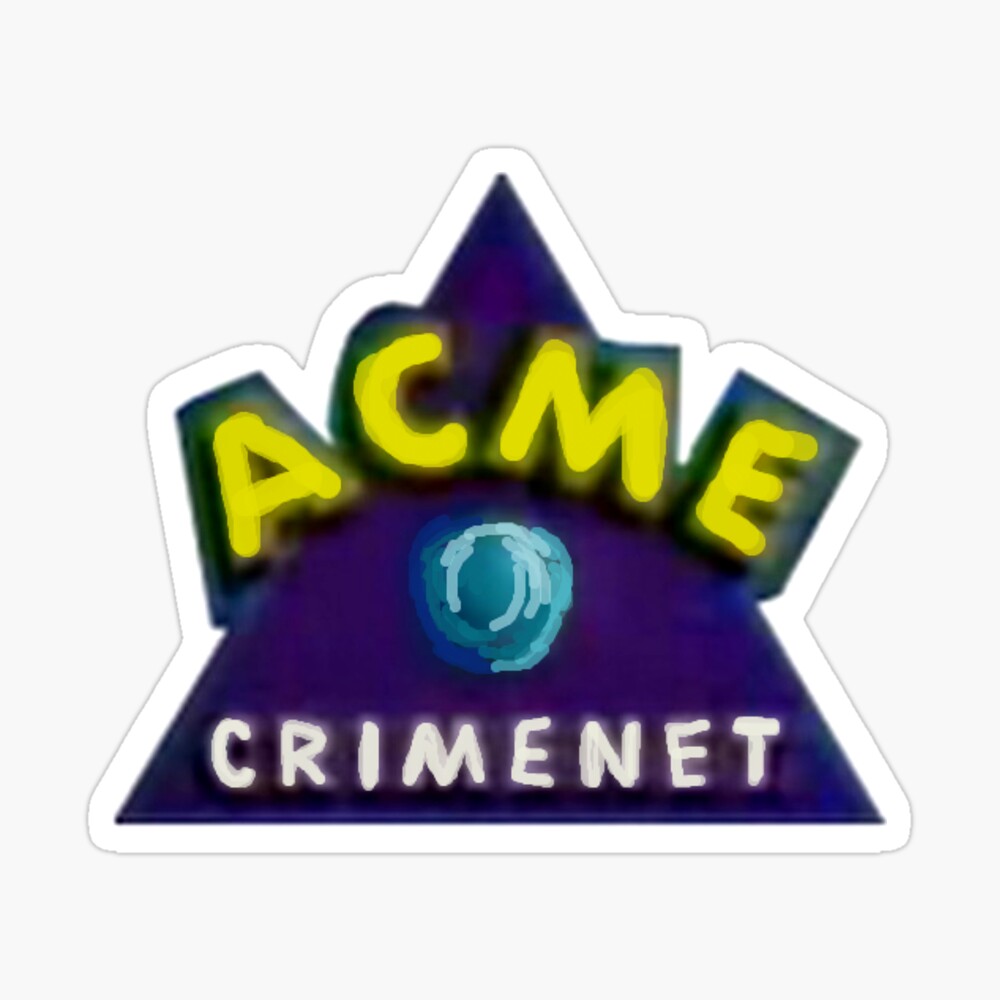 Acme Crimenet Logo Vintage Carmen San Diego Acme Crime Net Computer