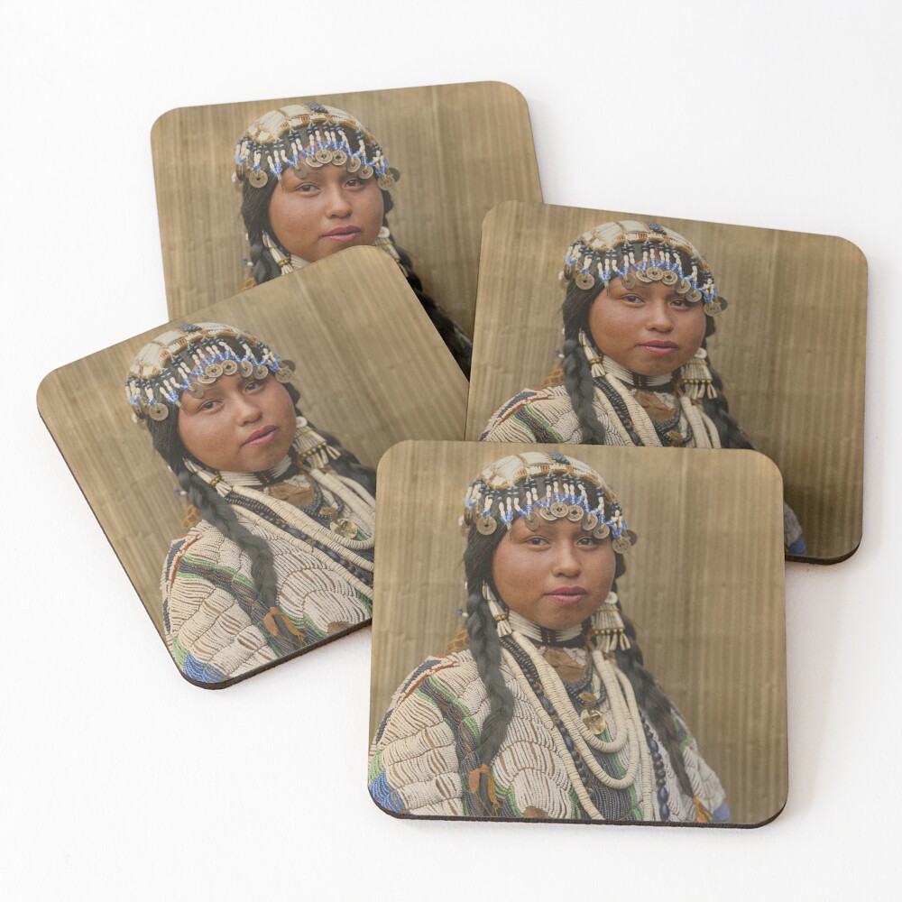 "Tlakluit woman from the Wishram tribe dressed in bridal garb, on the ...