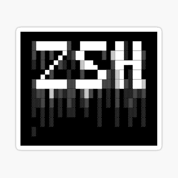"zsh ascii art" Sticker by typo-n-quotes | Redbubble
