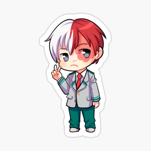 "Boku no Hero - Todoroki" Sticker by orozqiyo | Redbubble