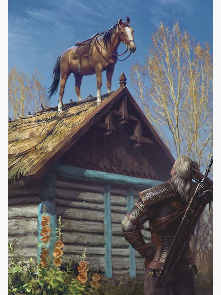 "Witcher 3 Roach Graphic, Roach on the roof" Sticker by ricardquin ...