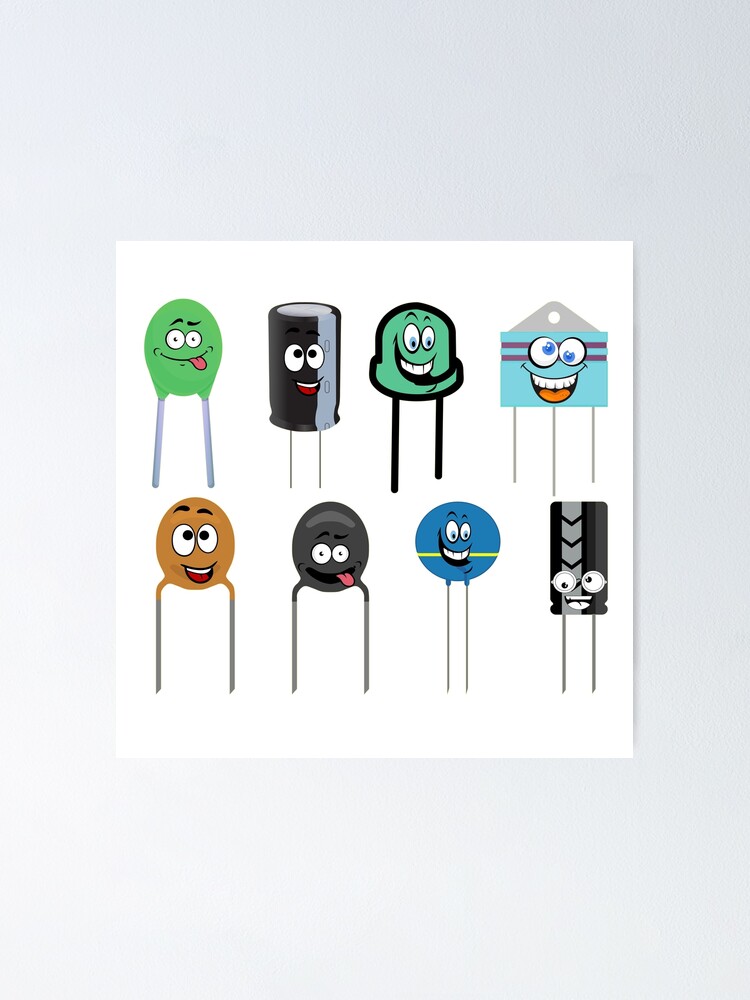 "Funny Electronic Components Symbols" Poster by EngineersArt | Redbubble