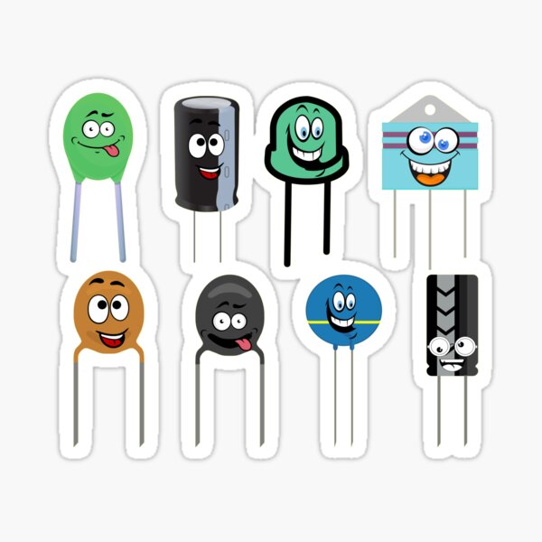 "Funny Electronic Components Symbols" Sticker for Sale by EngineersArt ...