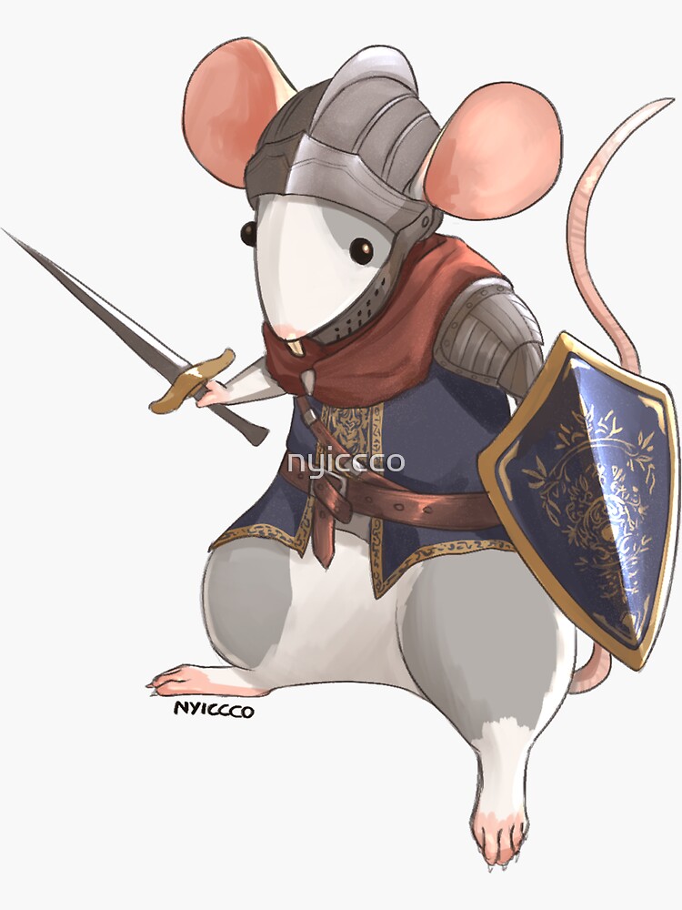 "RAT SOULS - Oscarat of Astora" Sticker by nyiccco | Redbubble