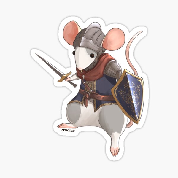 "RAT SOULS - Oscarat of Astora" Sticker by nyiccco | Redbubble