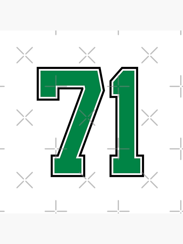 "71 number, green lucky sports seventy one" Poster for Sale by ...