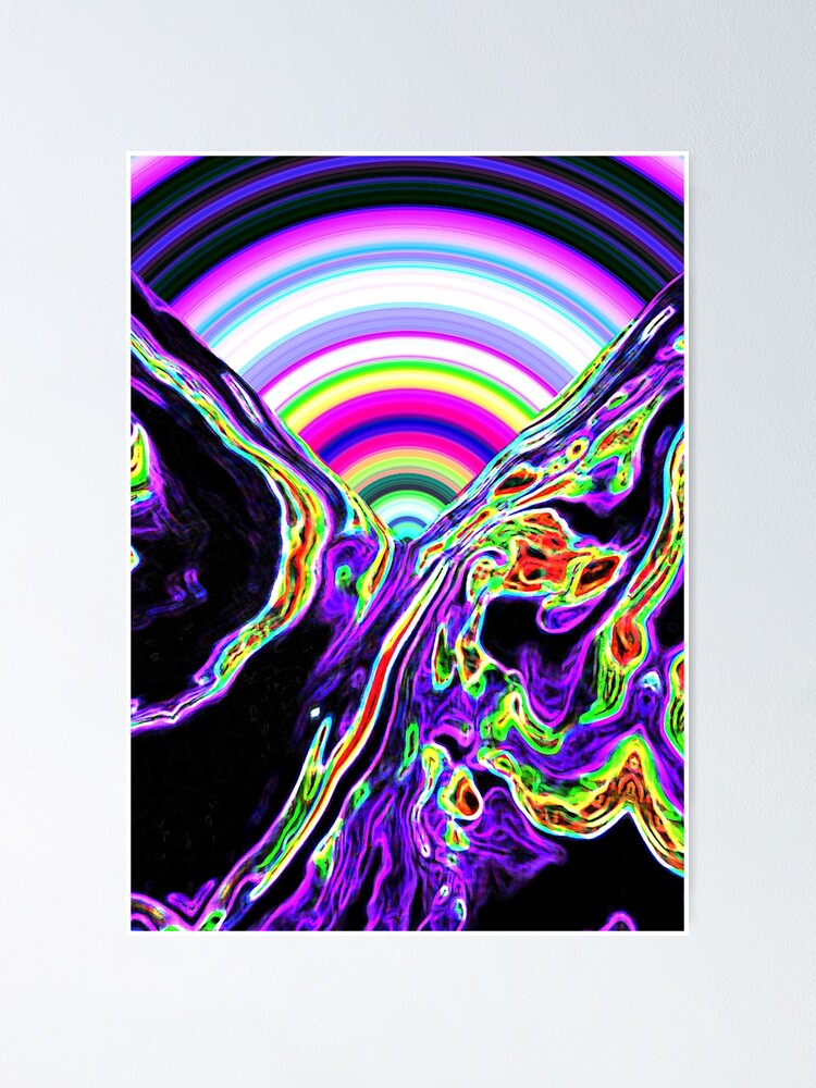 "RAINBOW ACID TRIP" Poster for Sale by Nickphillips | Redbubble