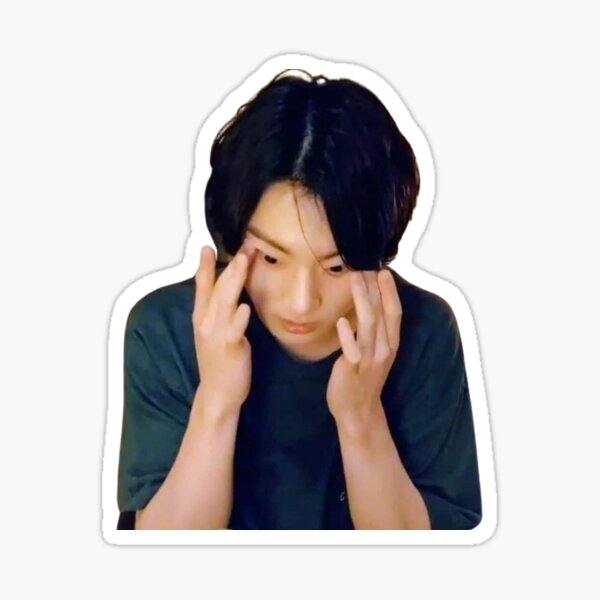 "JK vlive meme" Sticker for Sale by lilykim | Redbubble