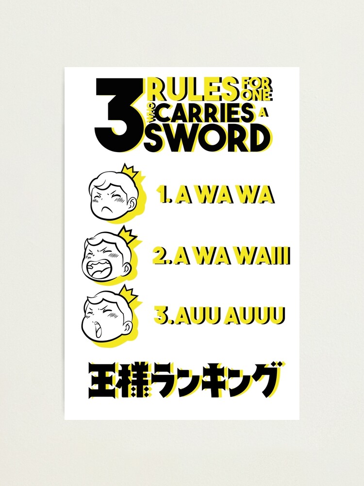 Lámina fotográfica «RANKING OF KINGS: 3 RULES FOR ONE WHO CARRIES A ...