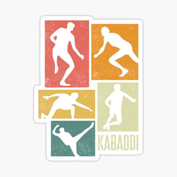 "Kabaddi Indian Sports Kabaddi Player Silhouette" Sticker by ...