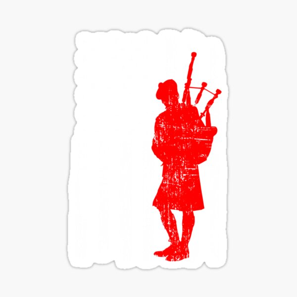"Bagpiper American Flag Scottish Bagpiper Classic T-Shirt" Sticker by ...