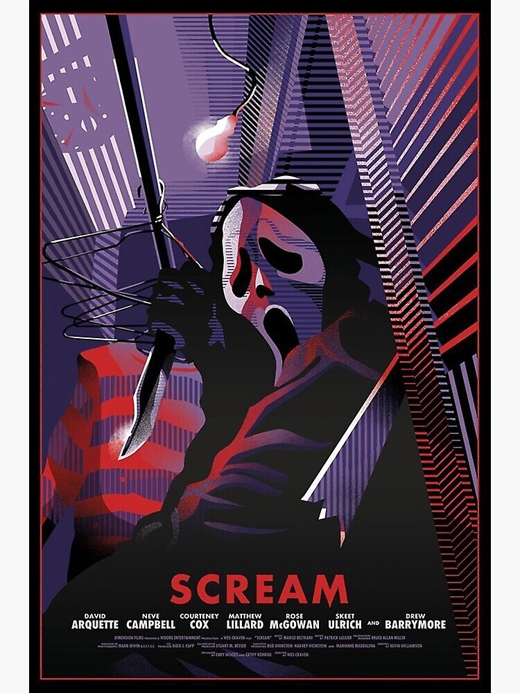 "Scream Horror poster" Poster for Sale by jeannettamiller | Redbubble