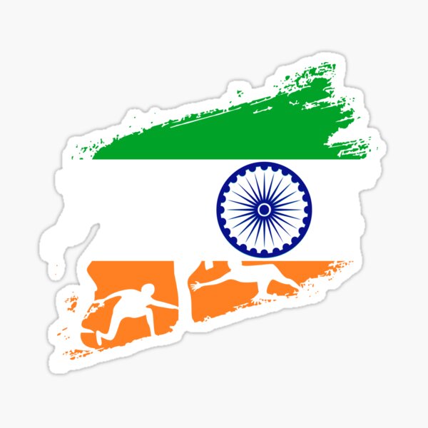 "Kabaddi Indian Sports Kabaddi Player Indian Flag" Sticker by ...