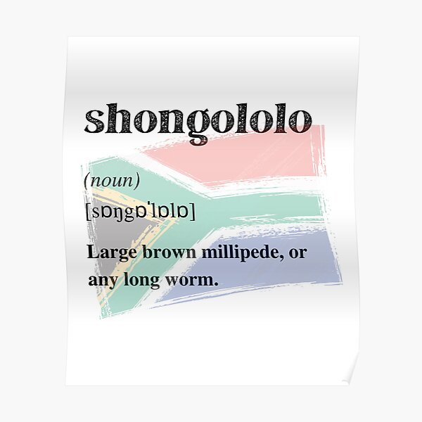 "Shongololo" Poster for Sale by MerWishes | Redbubble