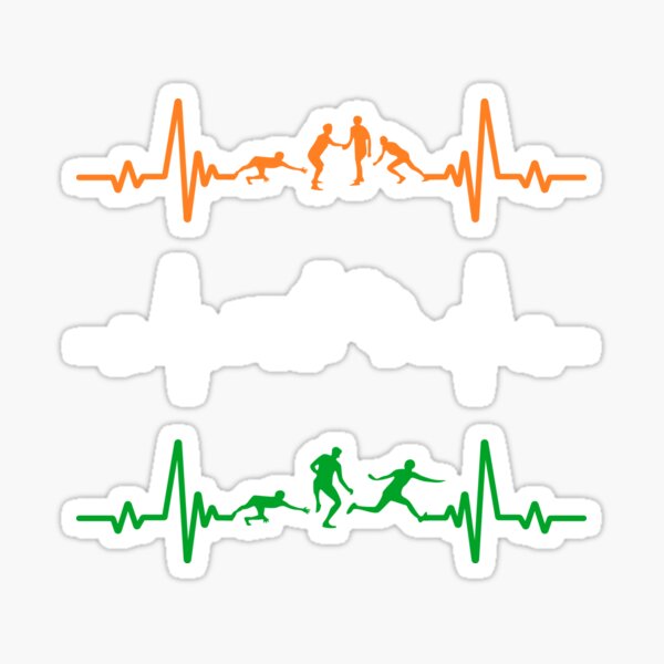 "Kabaddi Indian Sports Heartbeat" Sticker by ShopTheStyle | Redbubble